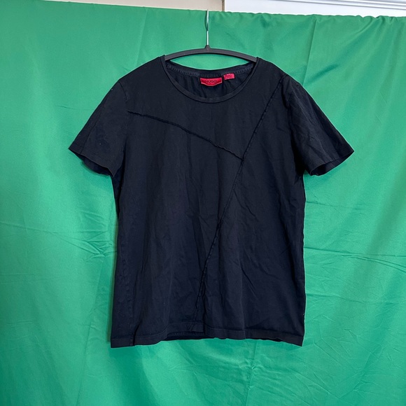 HUGO | Tops | Hugo Hugo Boss Black Asymmetrical Reverse Seam Tshirt ...